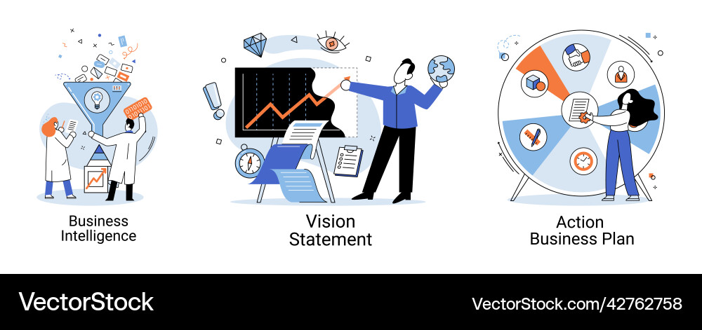 Strategic business planning automation process Vector Image