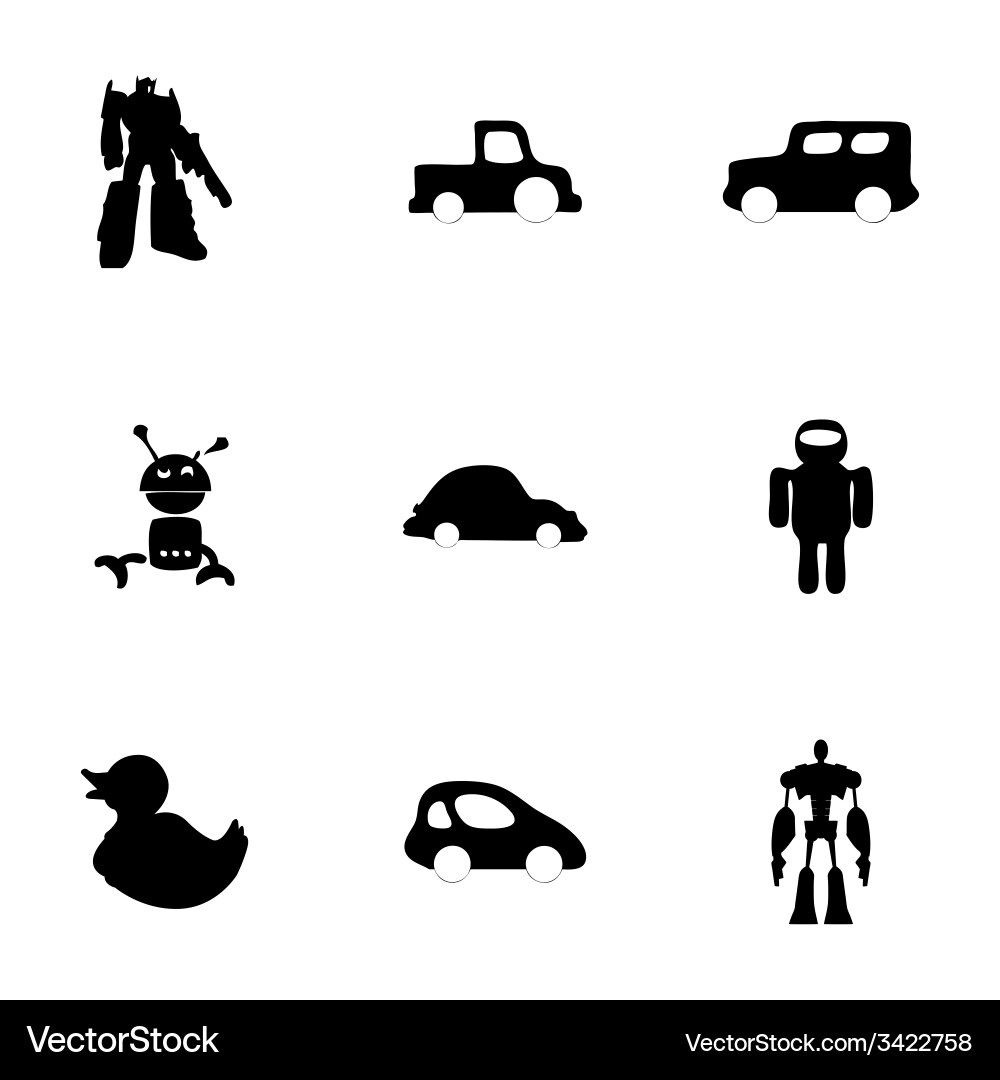 Toys icons set Royalty Free Vector Image - VectorStock