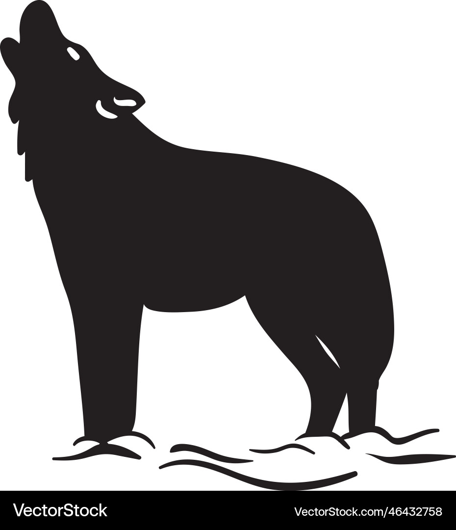 Wolf download clip art howling Royalty Free Vector Image