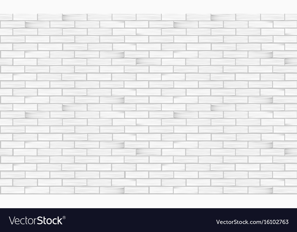 Brick wall white texture seamless pattern Vector Image