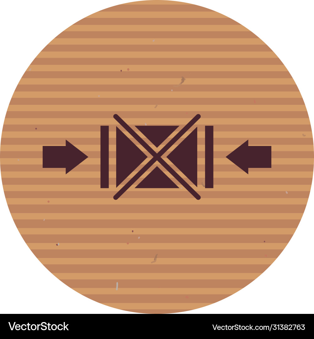 Do not clamp as indicated line style icon Vector Image