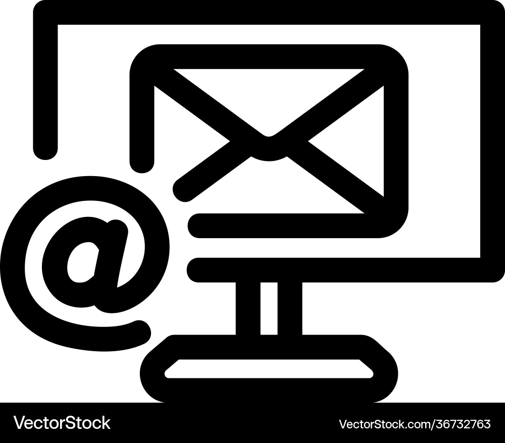 Email icon or logo isolated sign symbol Royalty Free Vector