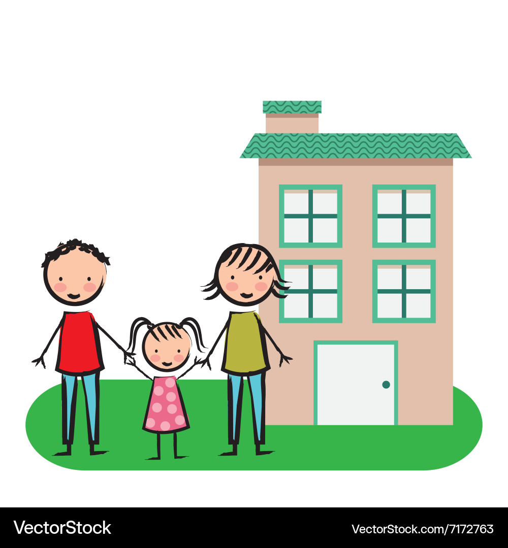 Happy family design Royalty Free Vector Image - VectorStock