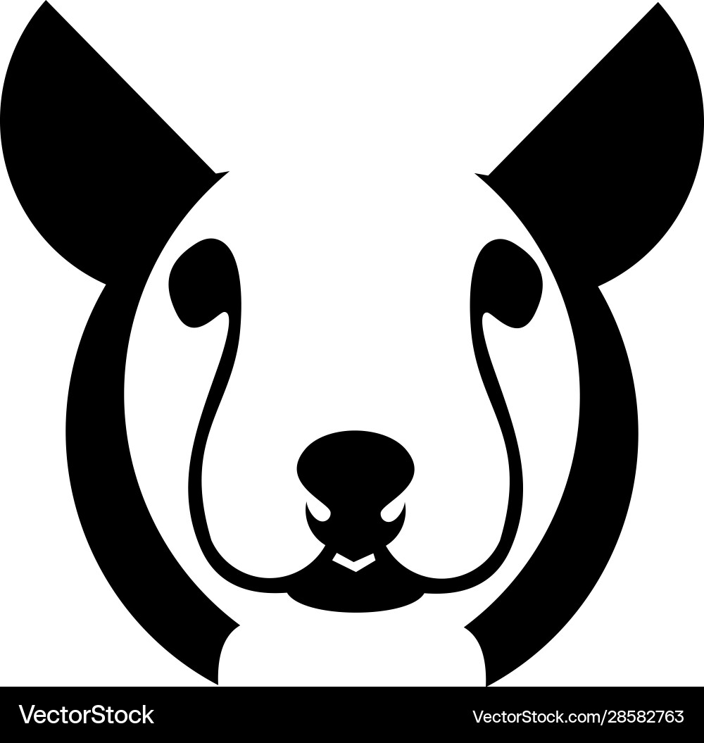Head mouse art logo design inspiration isolated Vector Image