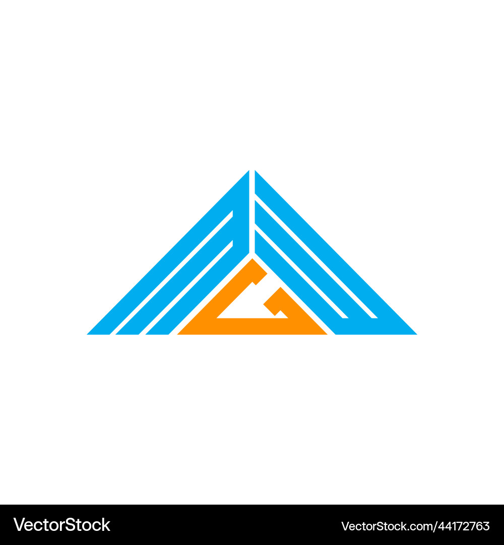 Mgw letter logo creative design with graphic Vector Image
