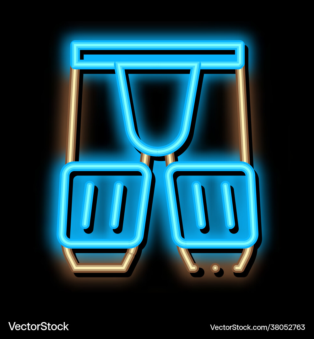 Safety pants neon glow icon Royalty Free Vector Image