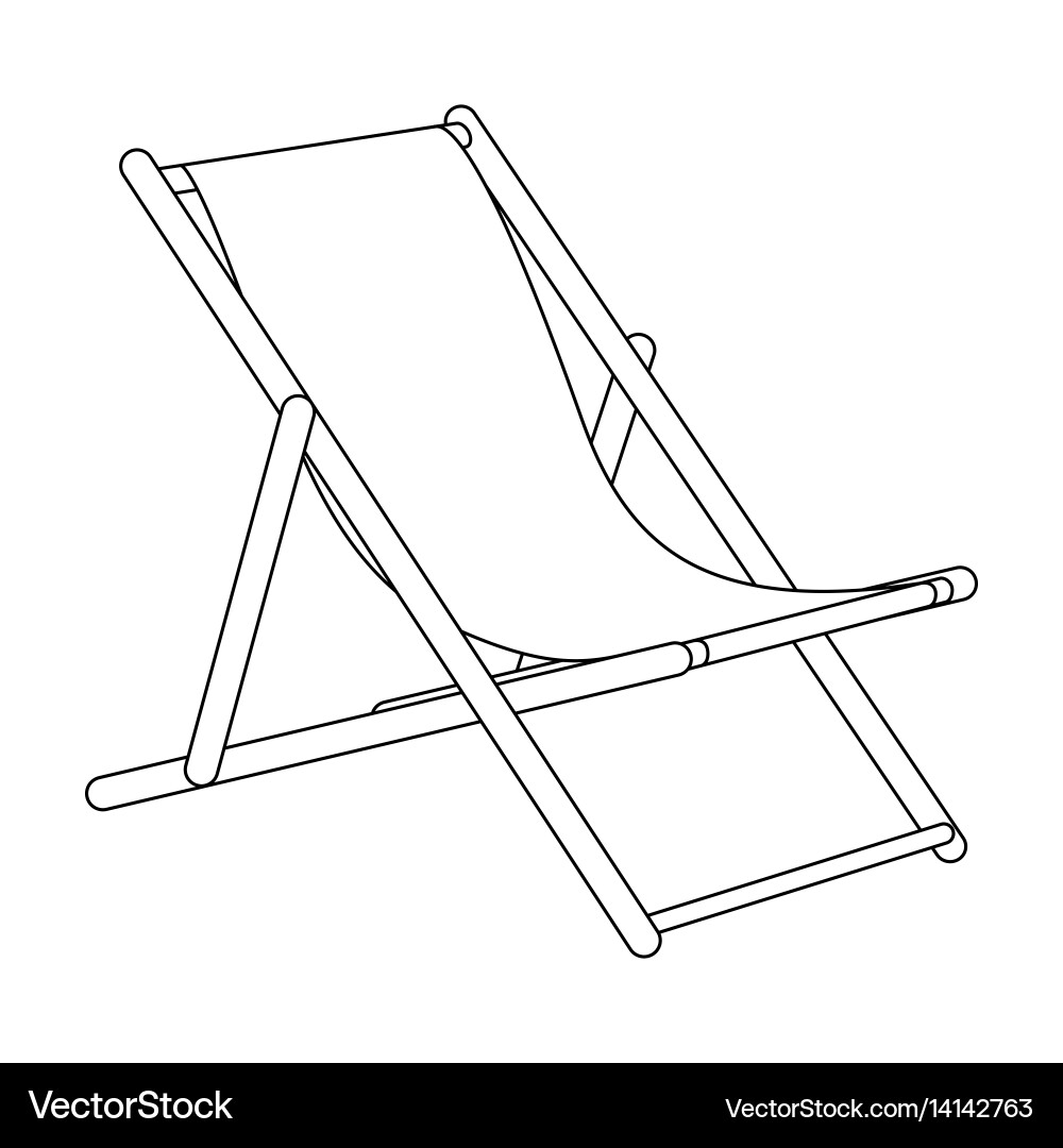 Seat for sunbathing on the beachsummer rest Vector Image