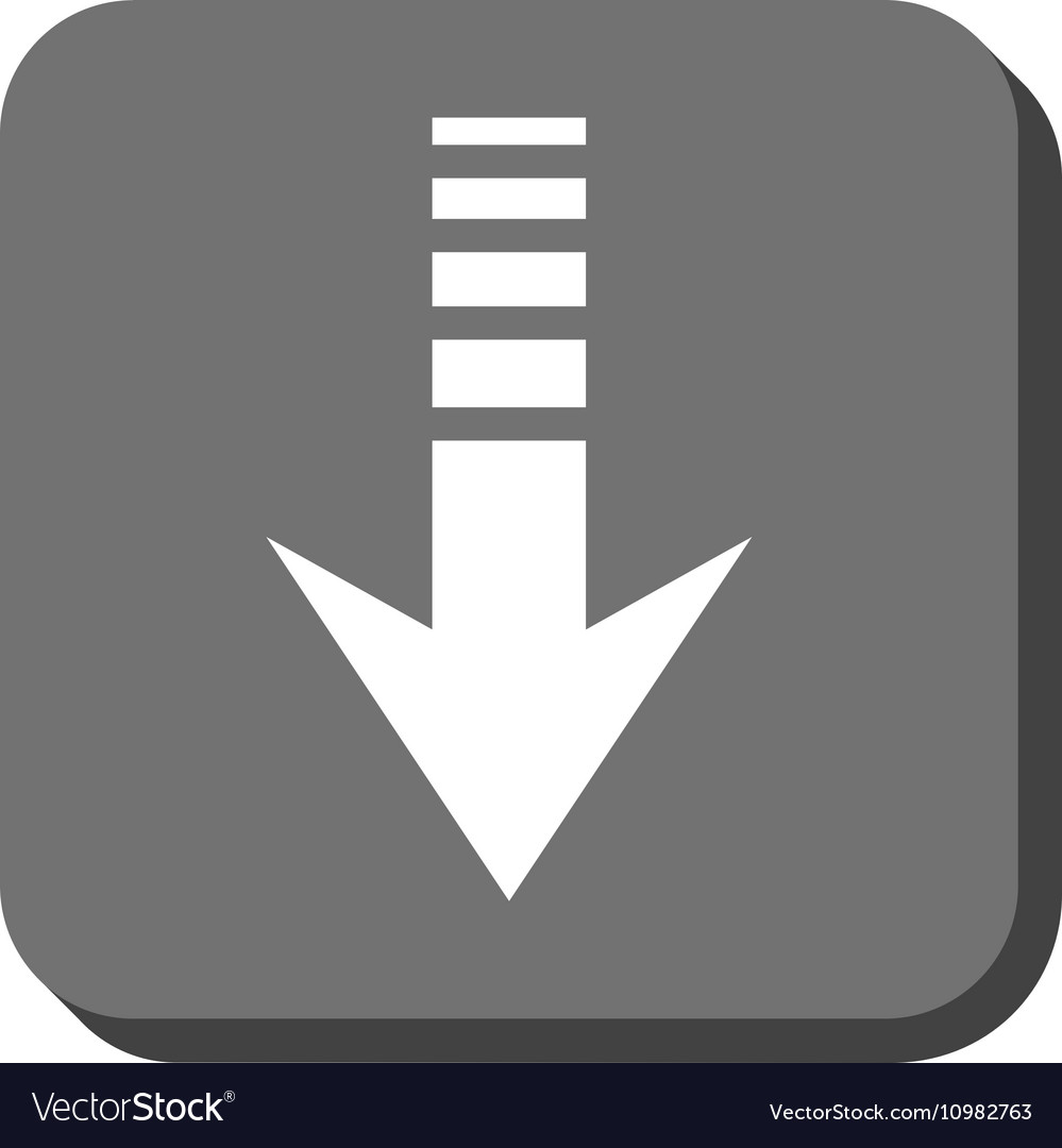 Send down rounded square icon Royalty Free Vector Image