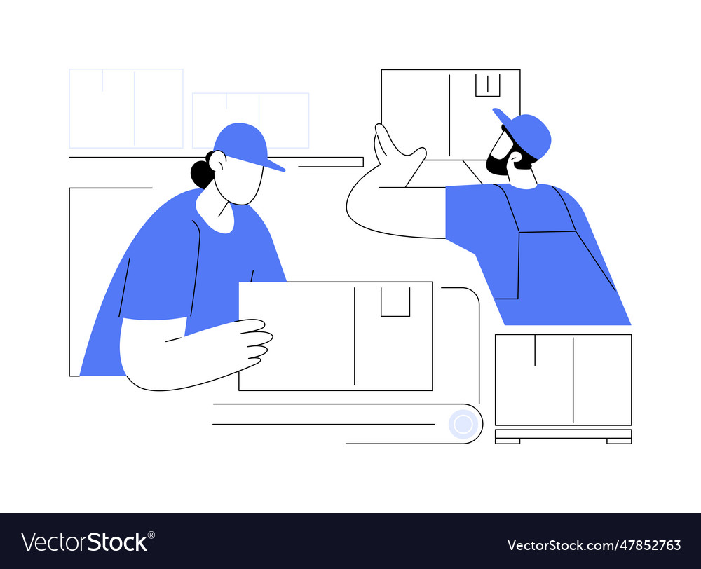 Sorting inventory abstract concept Royalty Free Vector Image