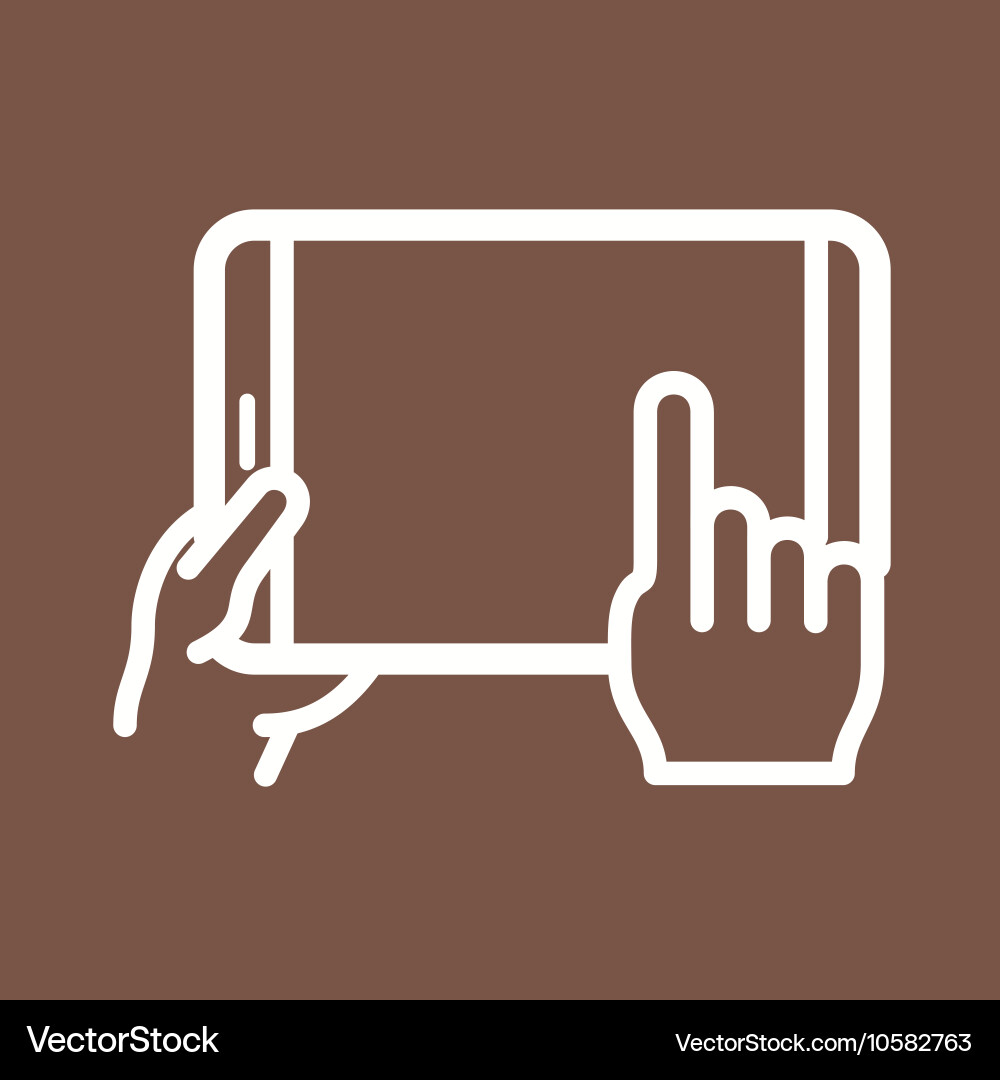 Using tablet Royalty Free Vector Image - VectorStock