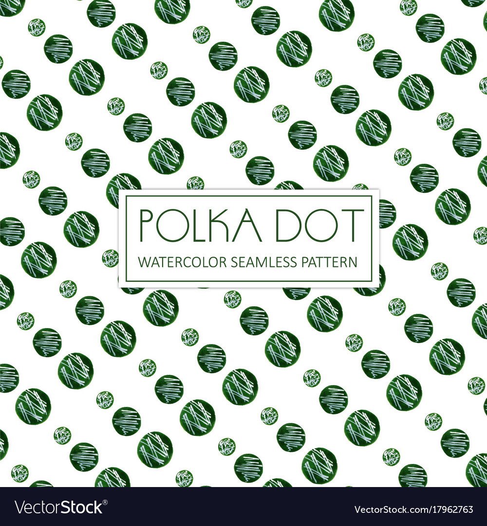 Watercolor polka dot background Royalty Free Vector Image