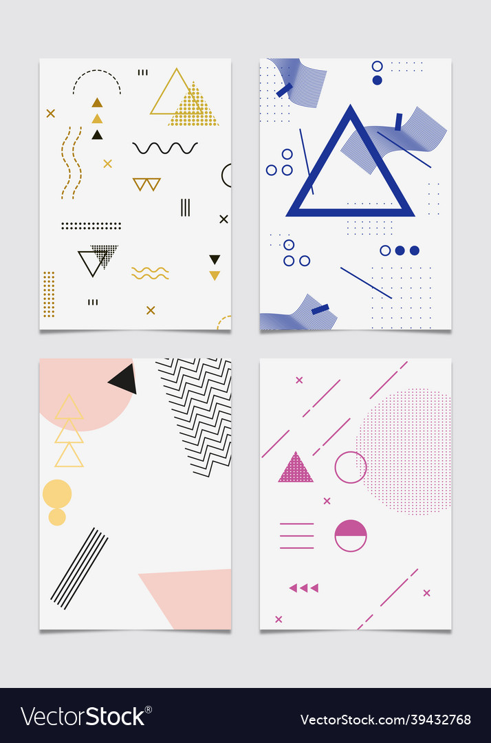 Abstract of a4 size geometric poster background Vector Image