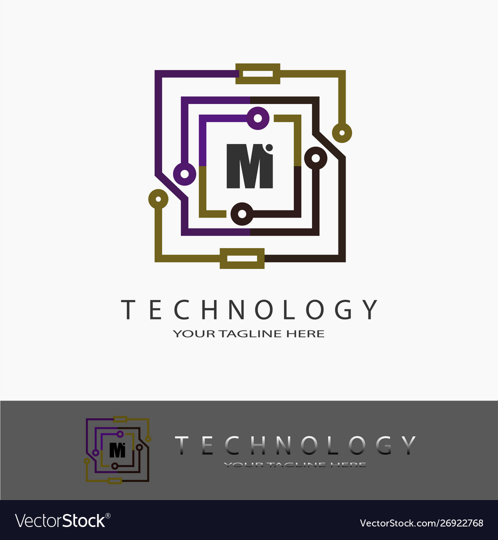 Future technology logos Royalty Free Vector Image