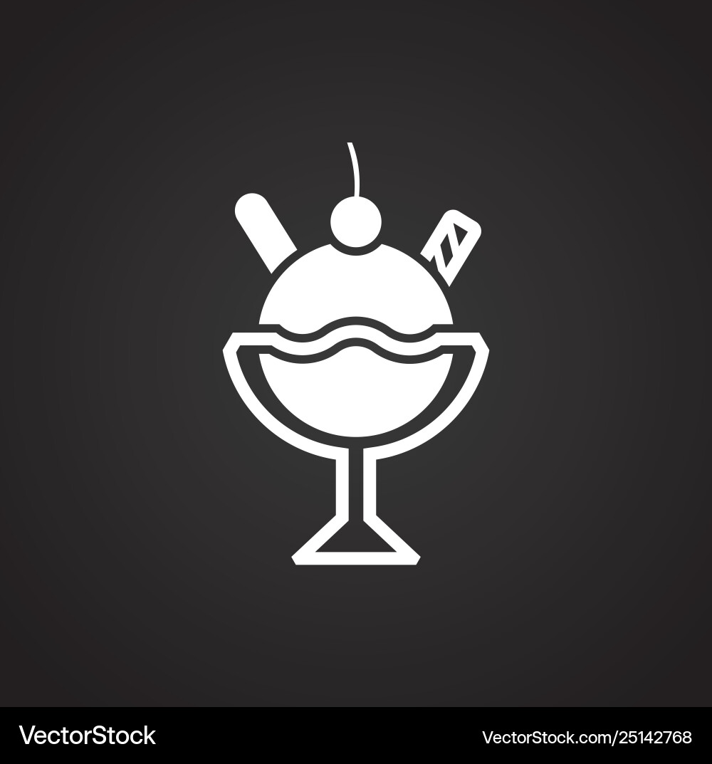 Ice cream icon on background for graphic and web Vector Image