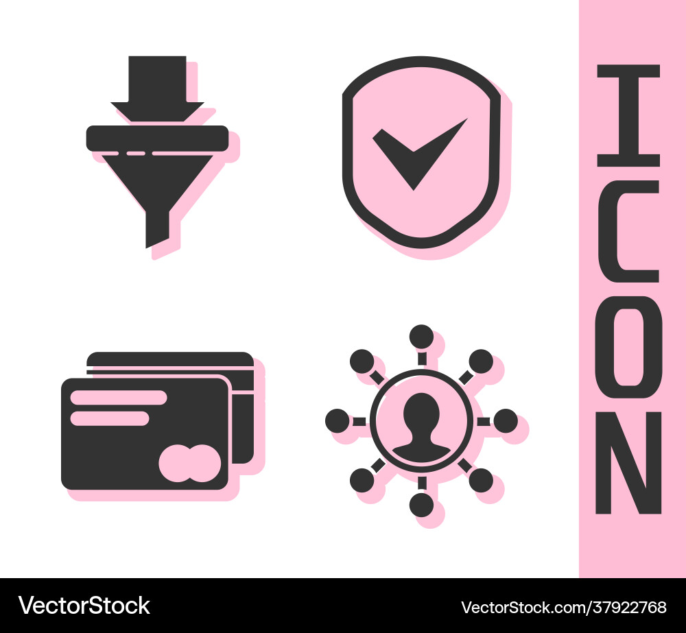 Set business network and communication sales Vector Image