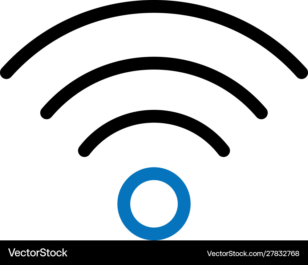 Wifi signal icon with white background Royalty Free Vector