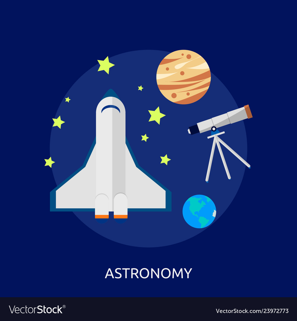 Astronomy conceptual design Royalty Free Vector Image