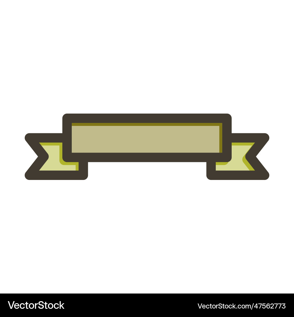 Banner thick line filled colors for personal Vector Image