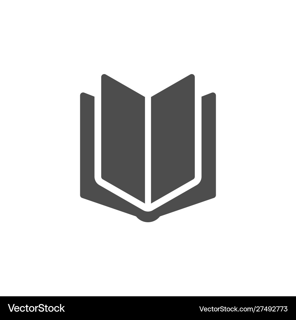 Book glyph icon and education concept Royalty Free Vector