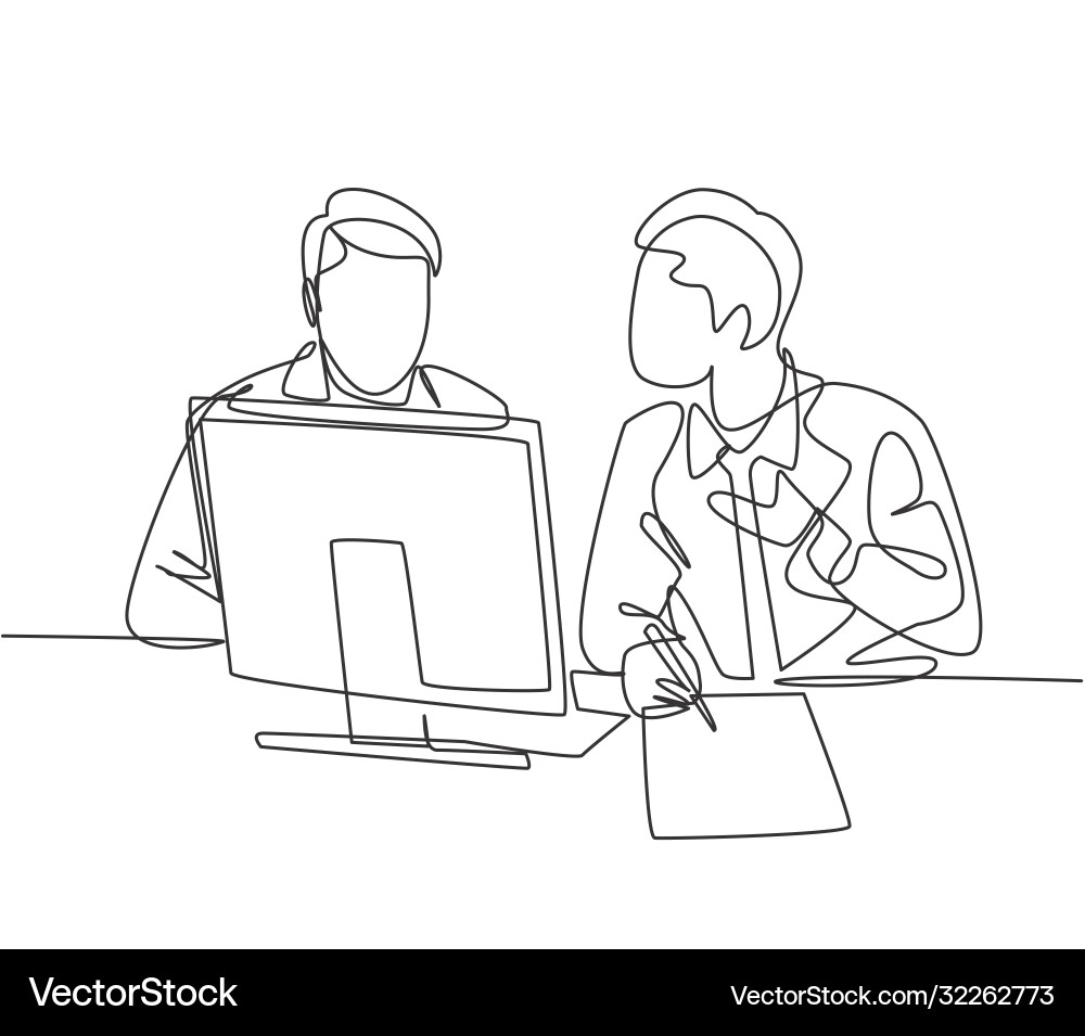 Brainstorming during business meeting concept Vector Image