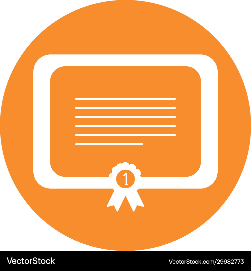 Certificate paper with number one seal stamp Vector Image