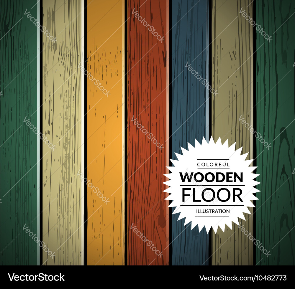 Colorful wooden background Royalty Free Vector Image