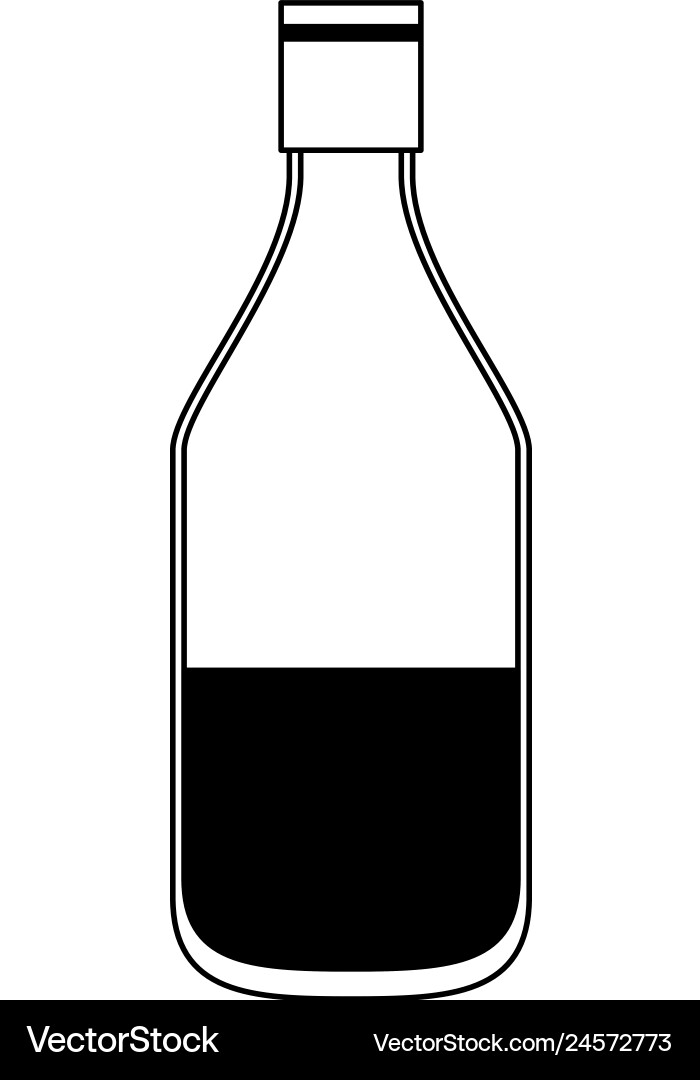 Drink bottle isolated in black and white Vector Image