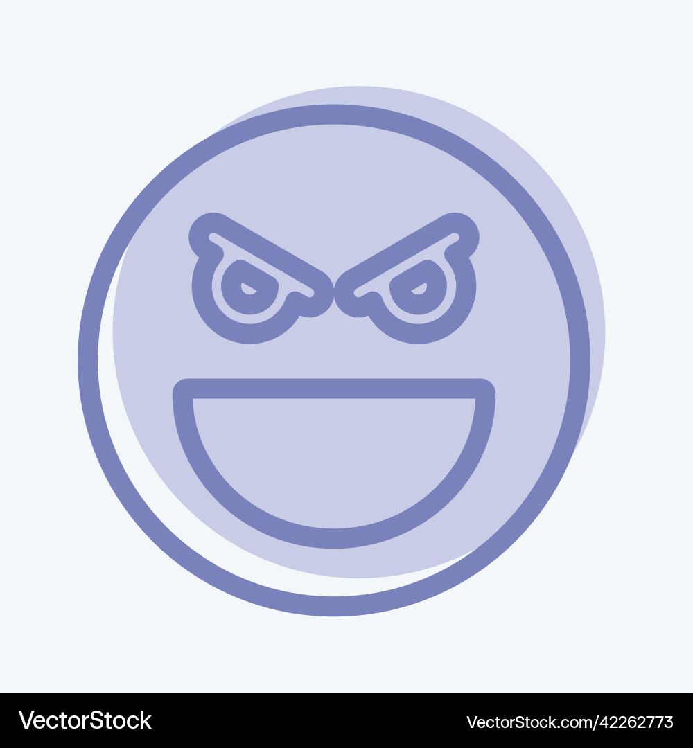 Icon emoticon evil suitable for emoticon symbol Vector Image