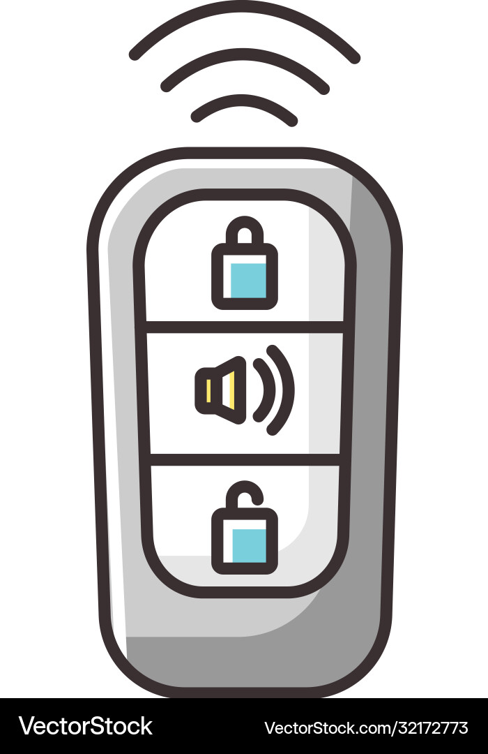 Keyless entry rgb color icon Royalty Free Vector Image