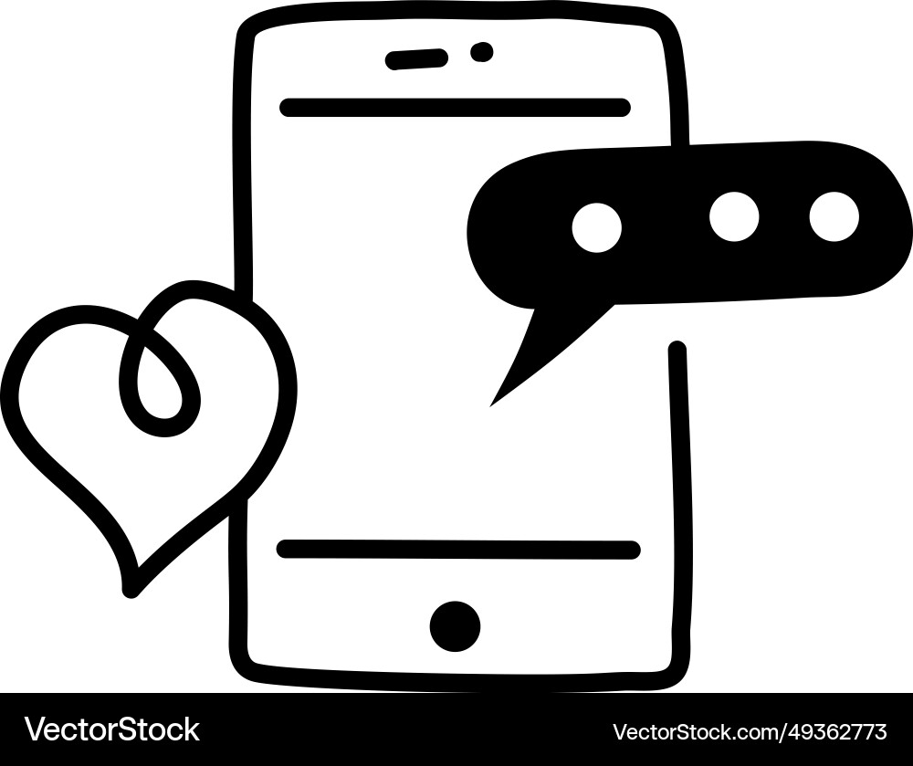 Romantic chat Royalty Free Vector Image - VectorStock