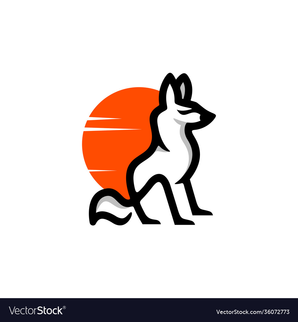 Wolf logo Royalty Free Vector Image - VectorStock