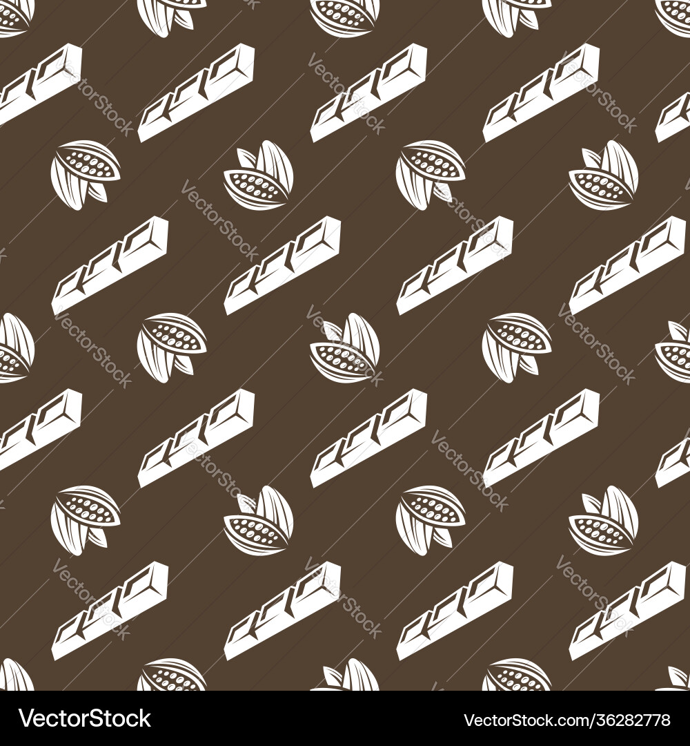 Cocoa seamless pattern Royalty Free Vector Image