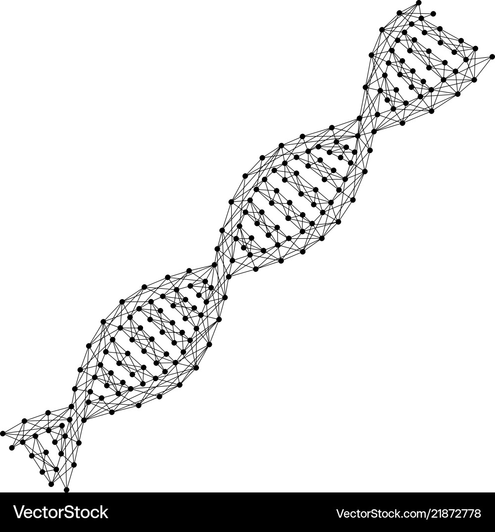 Dna structure of the chain from abstract Vector Image