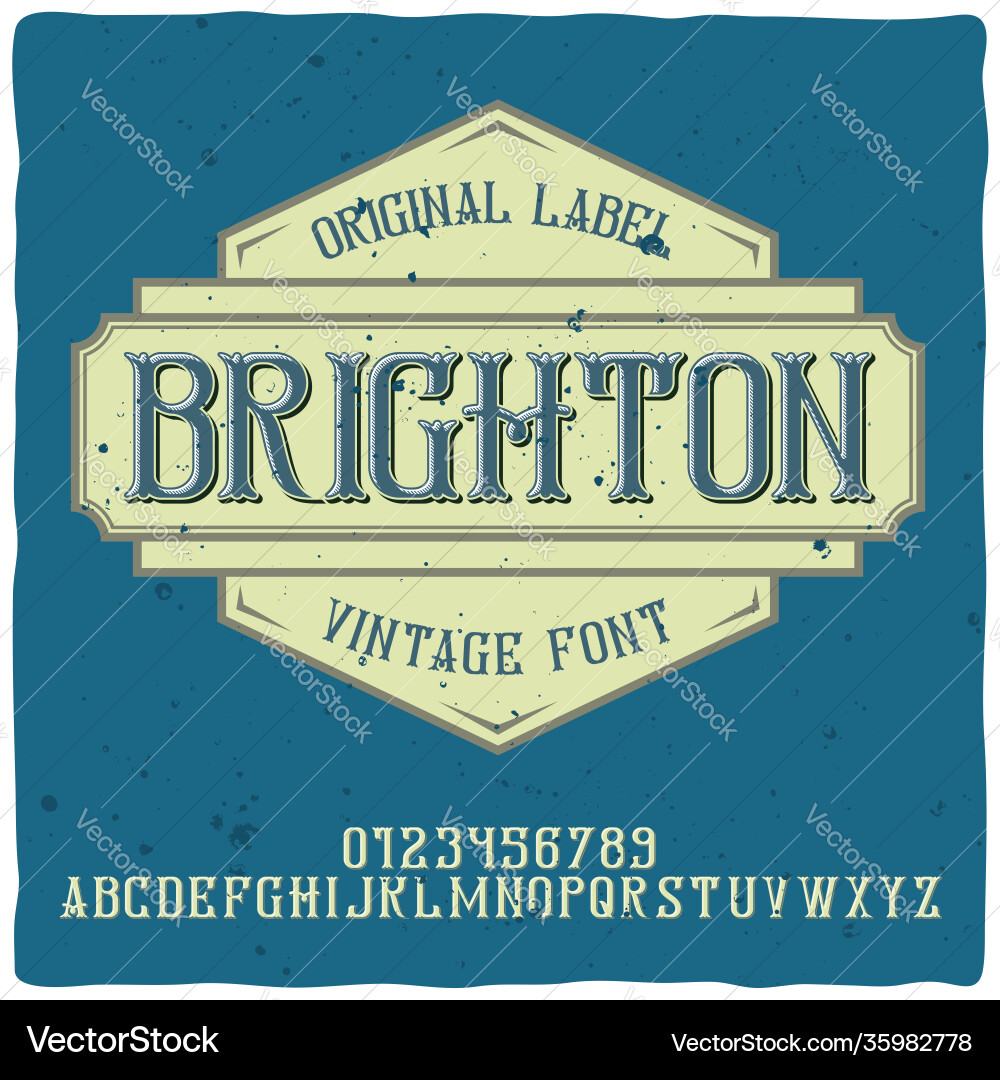 Good handcrafted font for any label design Vector Image