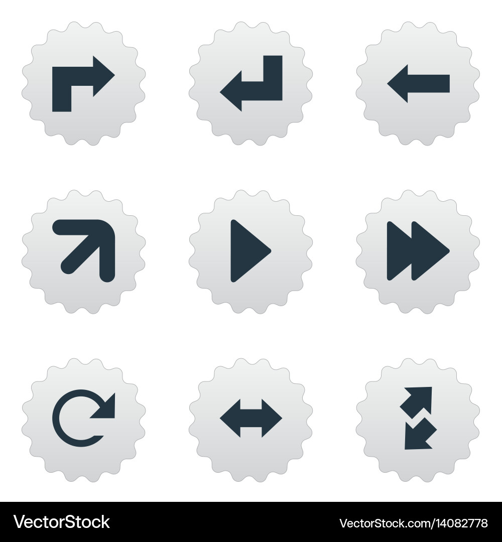 Set of simple indicator icons Royalty Free Vector Image