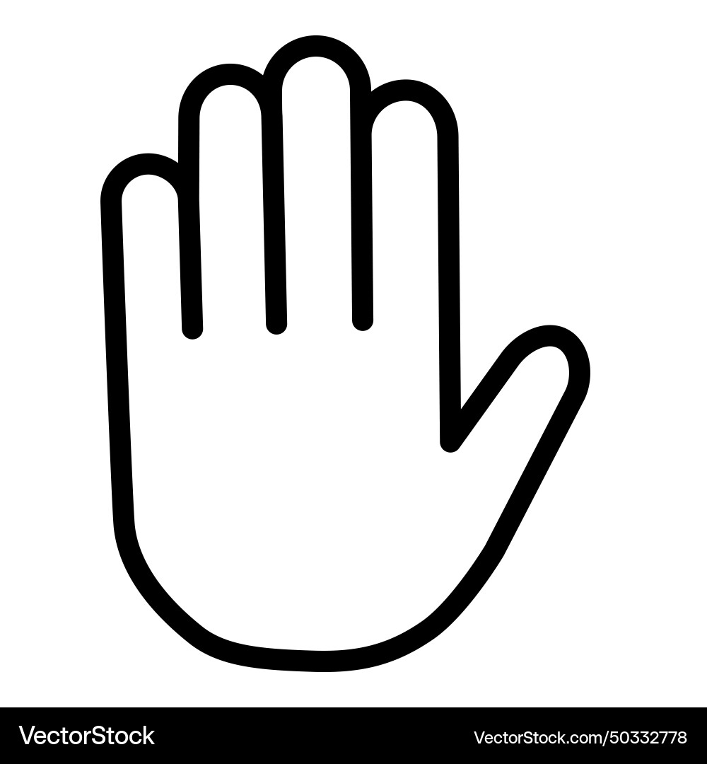 Stop sign flat icon isolated on white background Vector Image