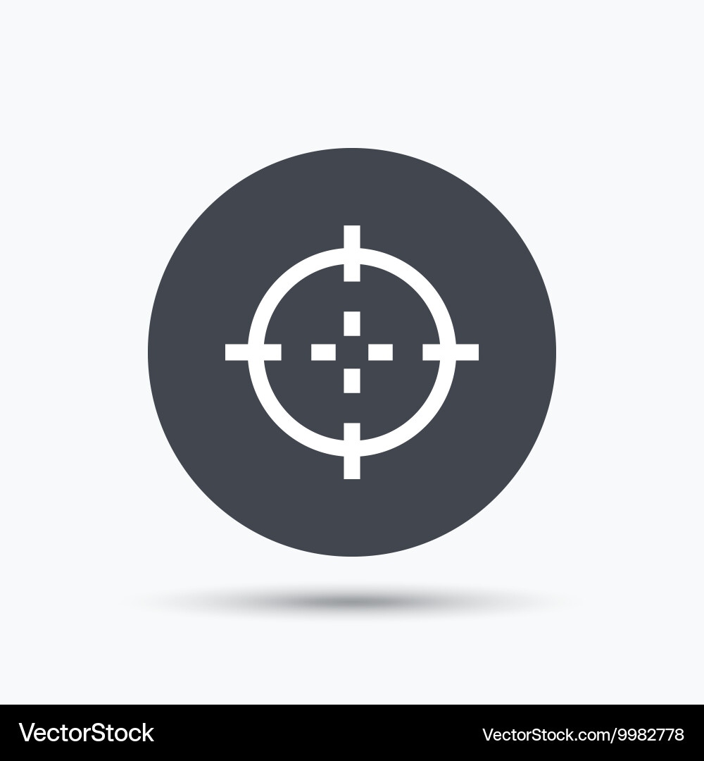 Target icon crosshair aim sign Royalty Free Vector Image