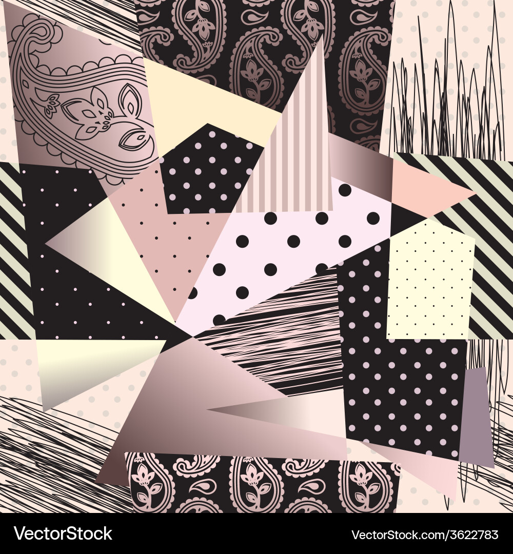 Abstract geometric background in cubism style Vector Image