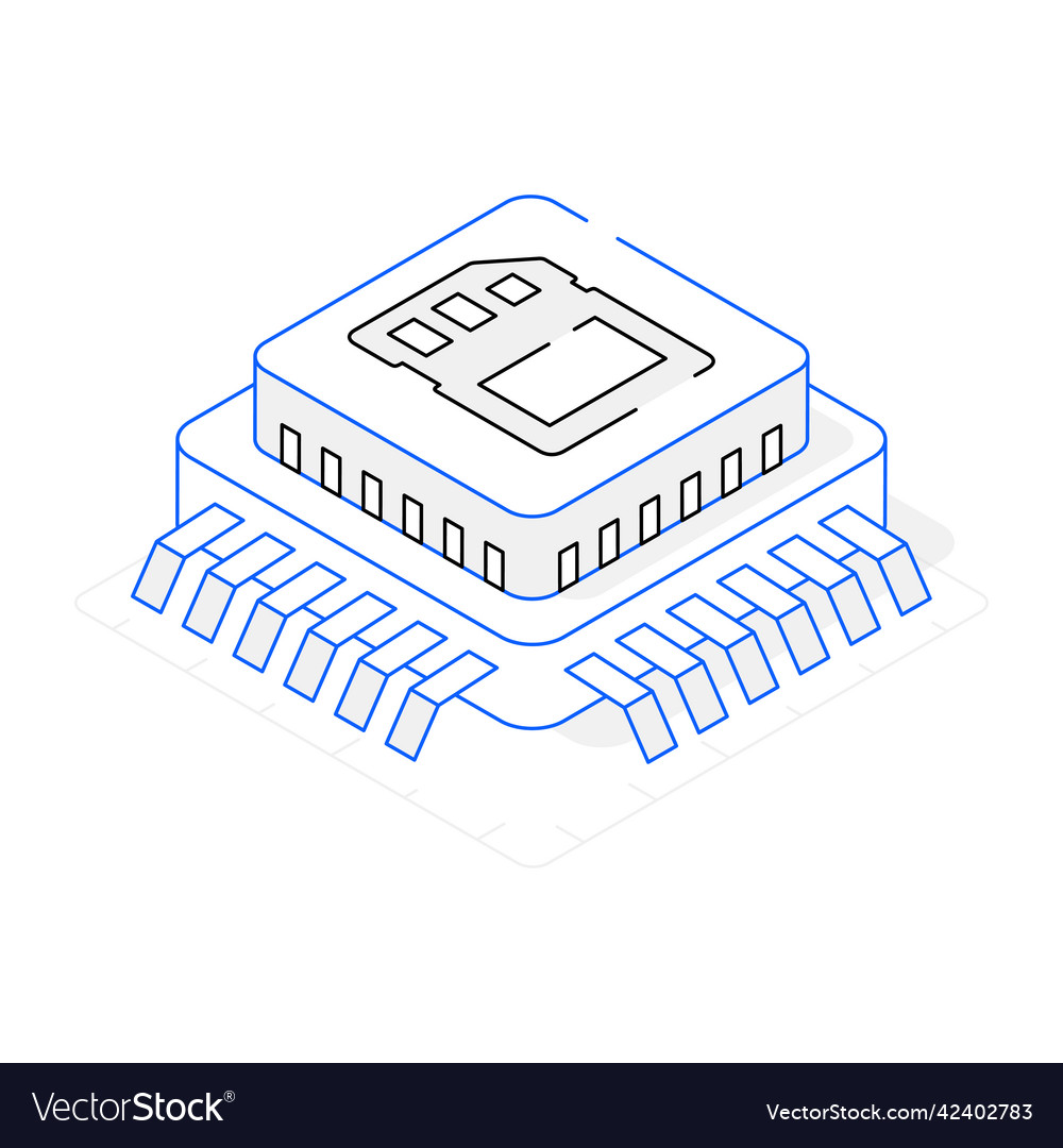 Ai processor Royalty Free Vector Image - VectorStock