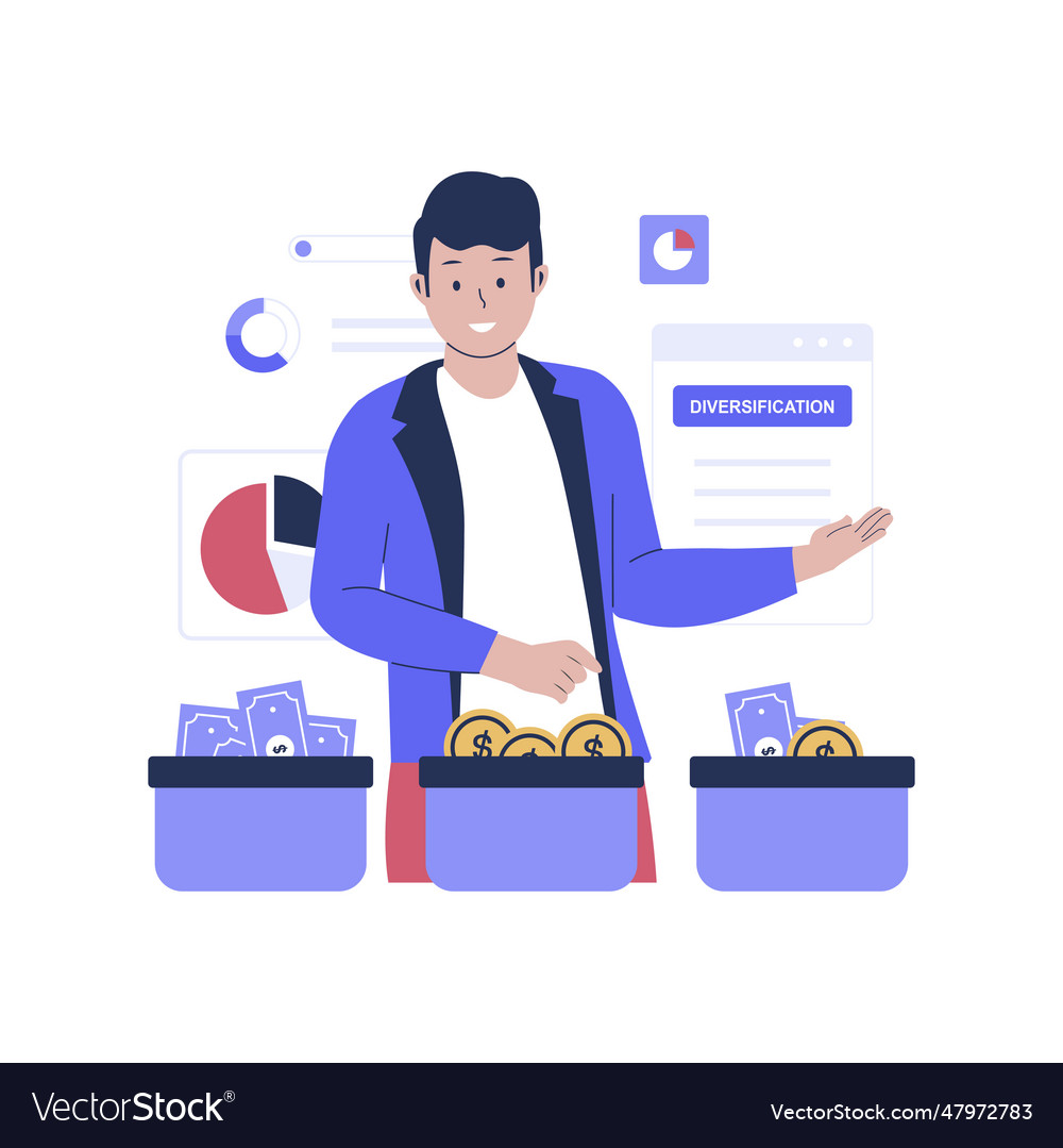 Business diversification Royalty Free Vector Image