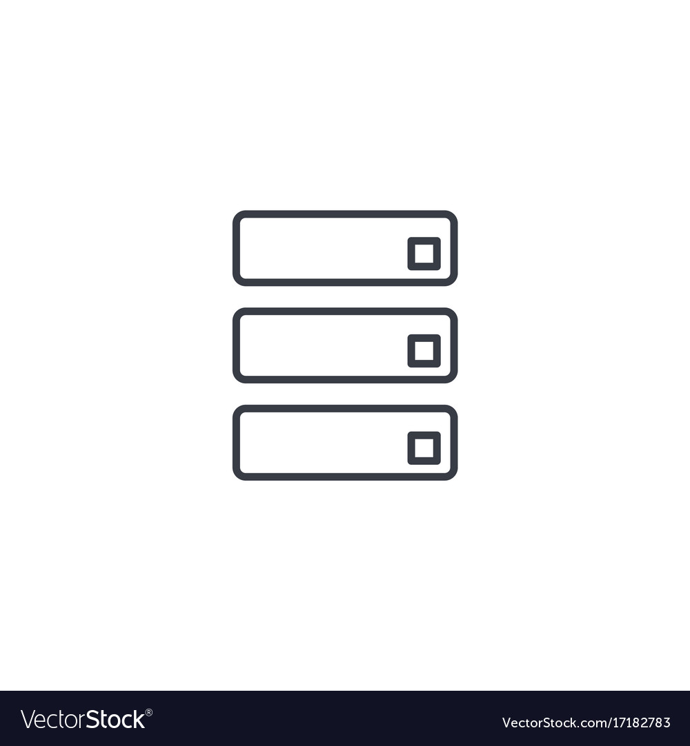 Data center server thin line icon linear Vector Image