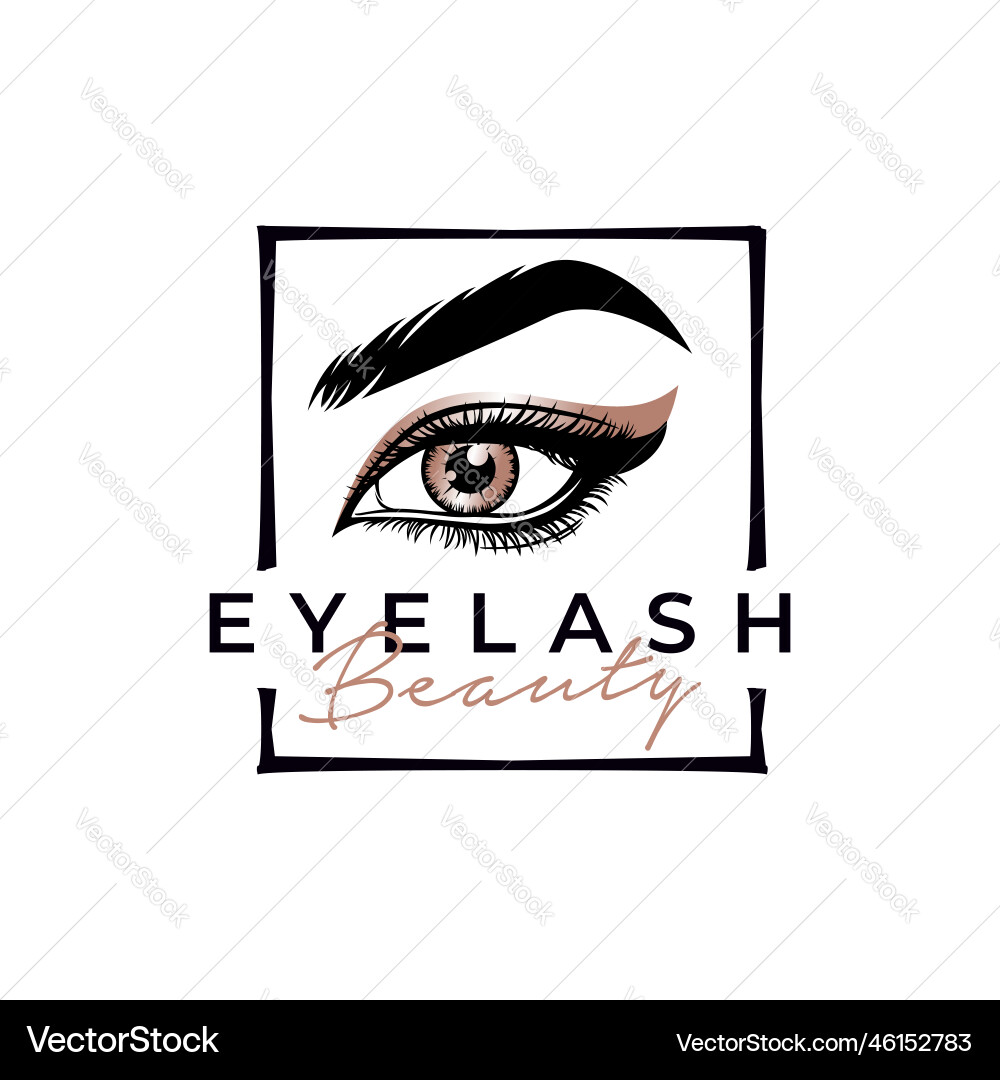 Eyelash beauty face make up graphic Royalty Free Vector