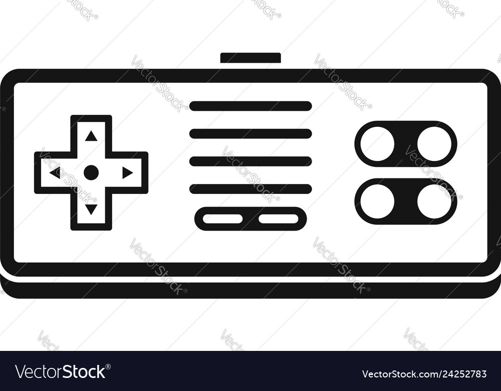 Gaming controller icon simple style Royalty Free Vector