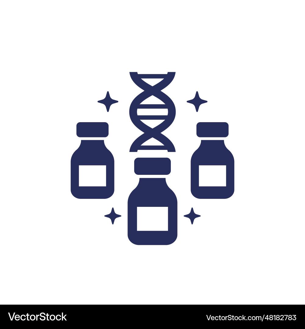 Gene therapy drugs icon on white Royalty Free Vector Image