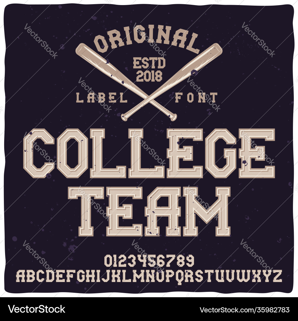 Good handcrafted font for any label design Vector Image