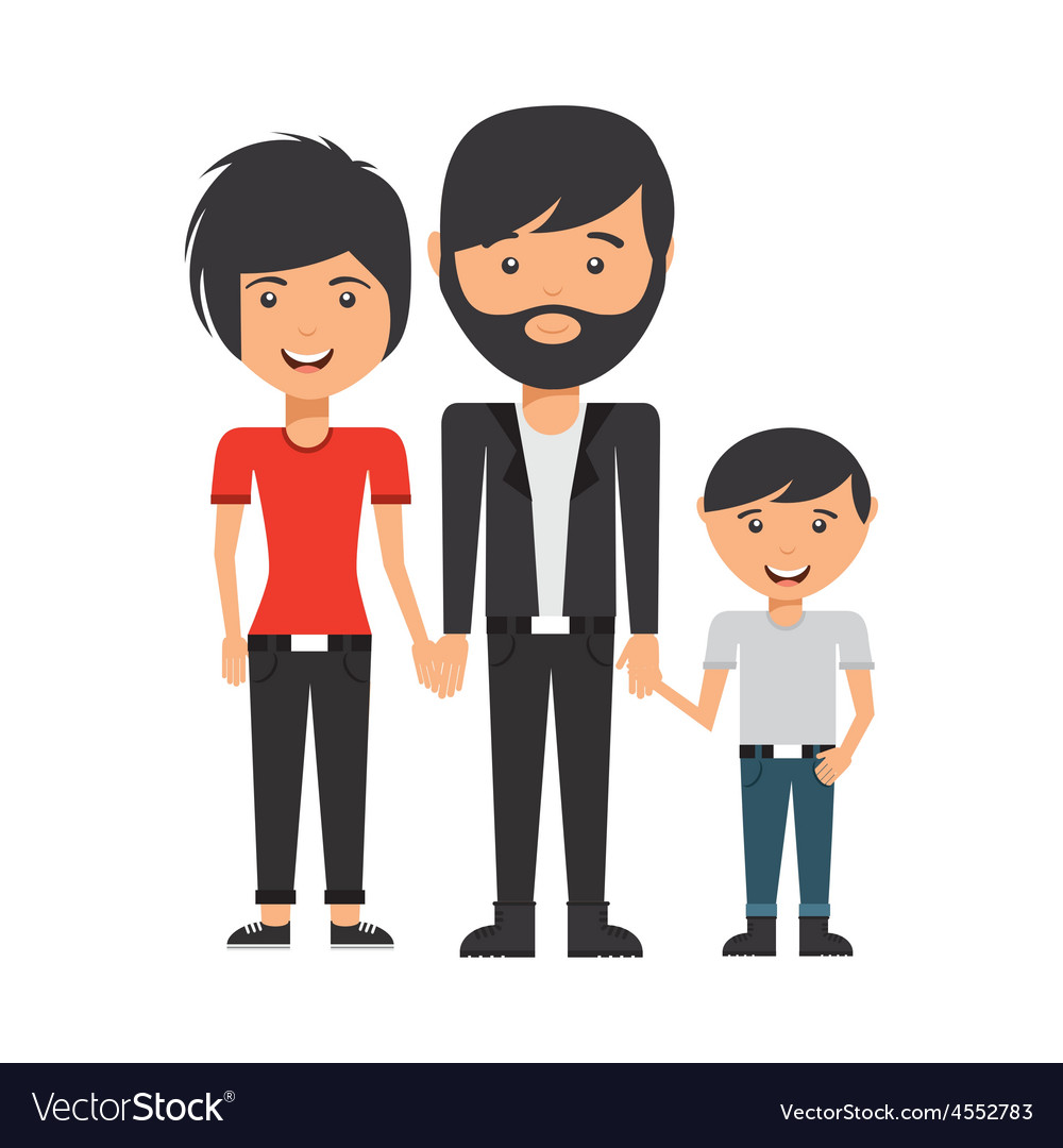 Happy family Royalty Free Vector Image - VectorStock