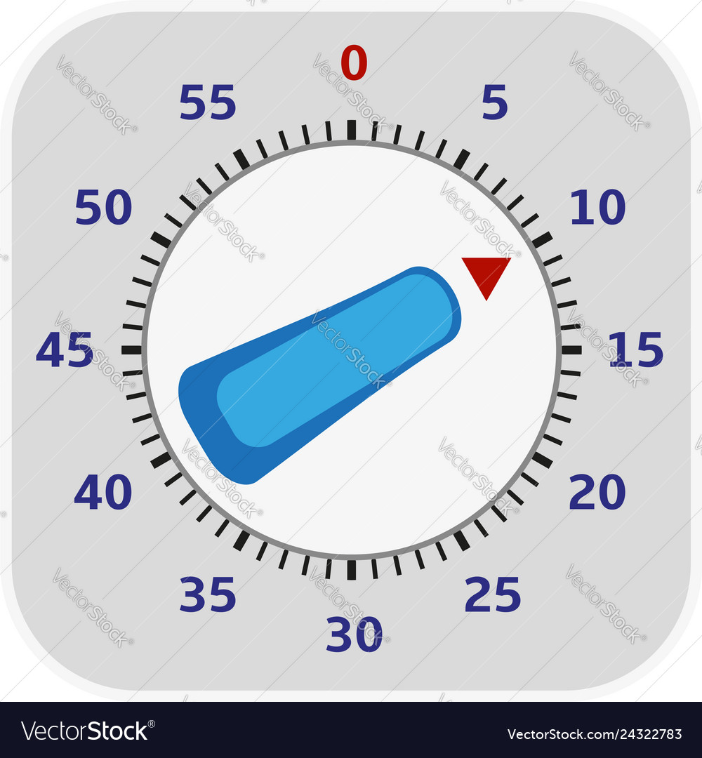 Kitchen timer icon flat style Royalty Free Vector Image