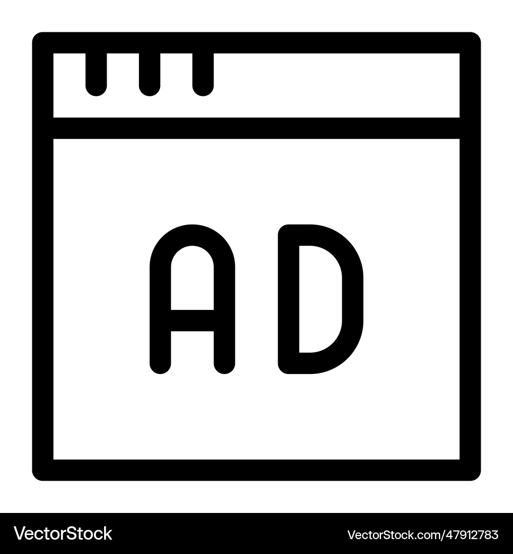 On website an advertisement appears as pop-up Vector Image