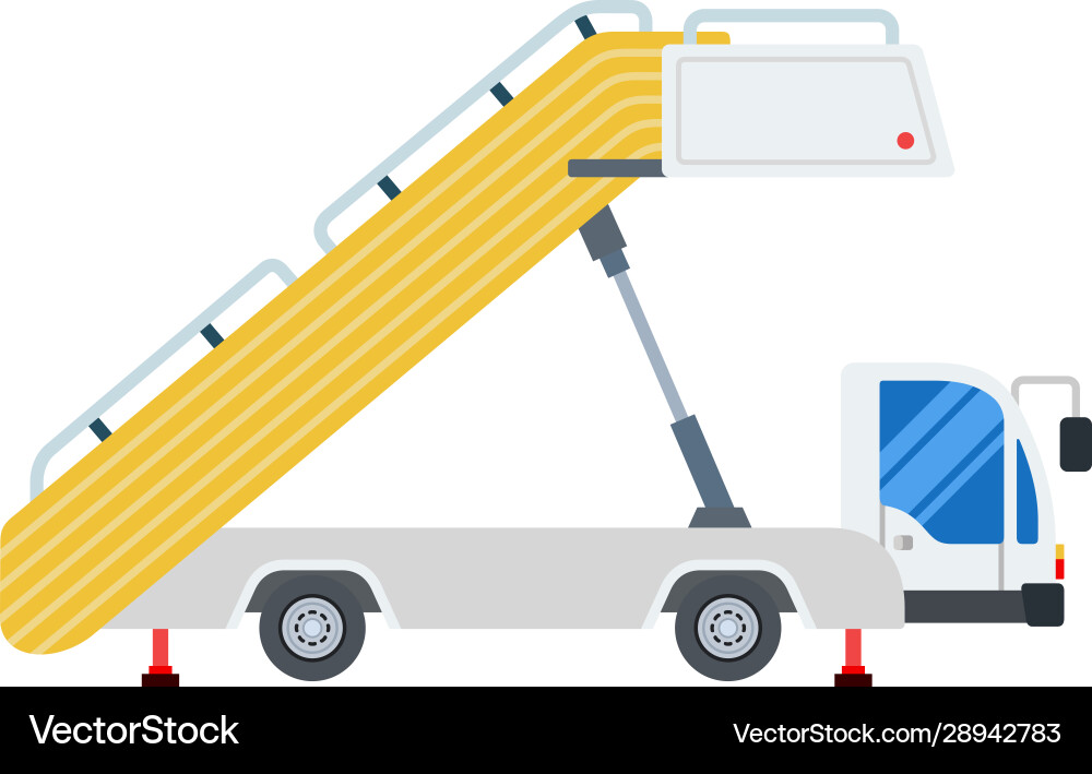 Ramp at airport flat design isolated object Vector Image