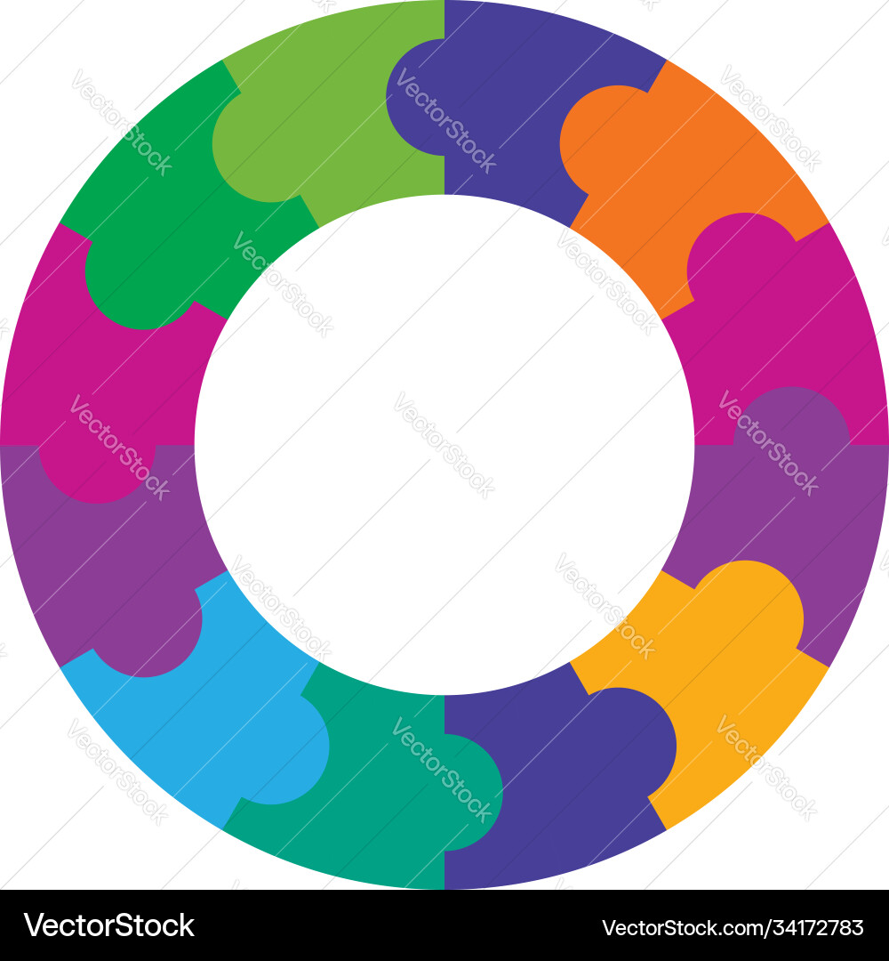 Segmented circles from 2 to 20 parts circular Vector Image